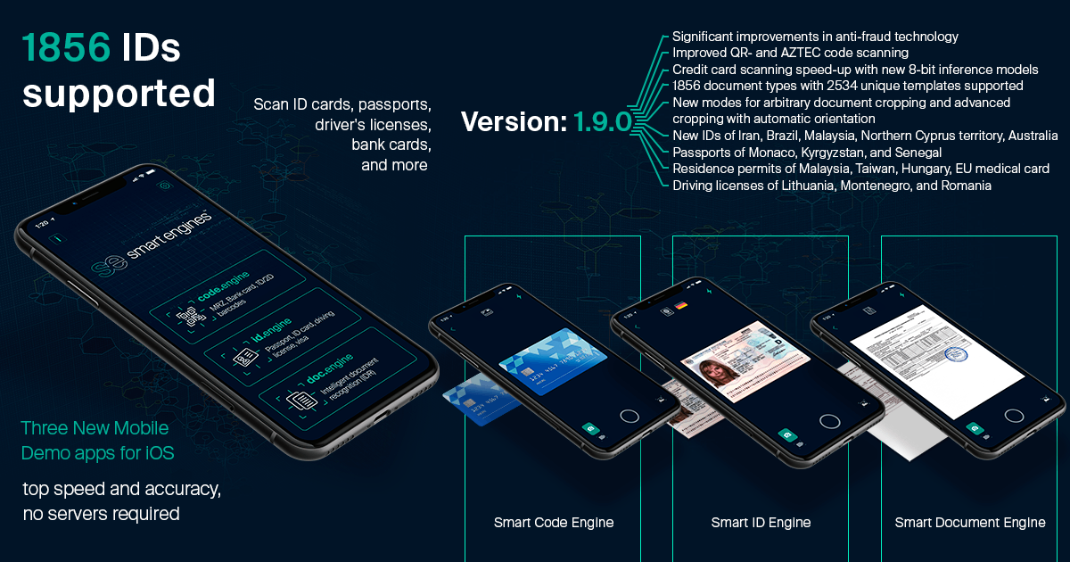 Smart Engines выпустила три новых демонстрационных приложения для iOS и SDK